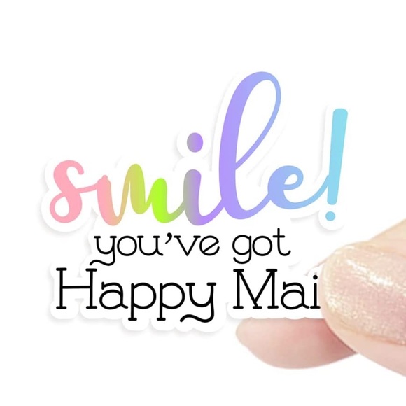 Office | Last Set 5 Smile Youve Got Happy Mail Stickers | Poshmark